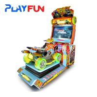 China Playfun HD Indoor Sport Amusement Coin Operated Arcade Crazy Four Wheeler Car Moto Motorbike Simulator Racing Game Machine for sale