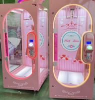 China Playfun pink Date Cut 2 Win  Scissors Game Machine Front Glass Door for sale