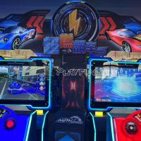 China Dynamic Motion Seat Racer Coin Operated Initial D Moto Gp Mari-O Kart Crusin Blaster Simulator Arcade Car Racing Game Machine for sale