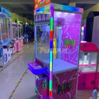 China Factory Customized Coin Operated Plush Toys Claw Machine Mini Bear Pink Crane Catch Machine for Shopping Mall for sale