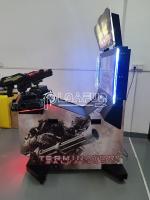 China PlayFun Items Coin Operated Amusement Arcade Kids Arcade Gun Shooting 32 LED Terminator Video Game Machine for sale