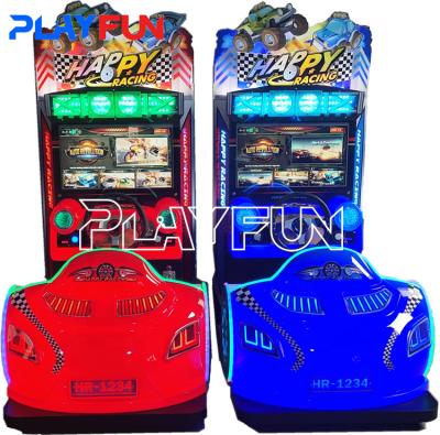 China FEC Indoor Amusement Park Simulator New Design Kids Mini Happy Racing Arcade Video Car Game Machine Racing Cars Games for sale