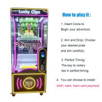 China Playfun Coin Operated Indoor Amusement Arcade Wheel Lucky Clip Prize Vending Machine Lucky Clips with 60 Clips for sale
