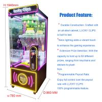 China Playfun Coin Operated Indoor Amusement Arcade Wheel Lucky Clip Prize Vending Machine Lucky Clips with 60 Clips for sale