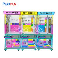 China Toys World Win Plush Toys Machines USA Market Business Dopamine Transparent Color  the Claw Crane Machine for Sales for sale