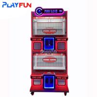 China Coin Operated Games Arcade Kids Game Transparent Glass Small 4 Players Mini Claw Crane Machine Prizes for sale