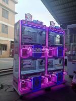 China Coin Operated Games Arcade Kids Game Transparent Glass Small 4 Players Mini Claw Crane Machine Prizes for sale
