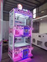 China Coin Operated Games Arcade Kids Game Transparent Glass Small 4 Players Mini Claw Crane Machine Prizes for sale