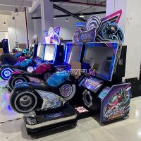 China Amusement Zone Coin Operated Moto 2player Kids Motorcycle Video Motorcycle Racing Simulator Arcade Game Machine for sale