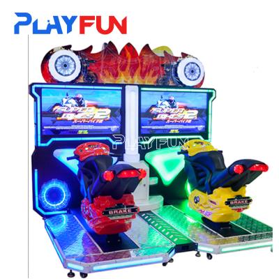 China Playfun Good Quality Arcade Racing Moto Simulator Indoor Coin Operated Motorcycle Game Machine for sale