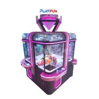 China Playfun High Quality Happy Time Coin Operated 4 Players Toys Plush Grabber Claw Crane Doll Game Machine for Kids for sale