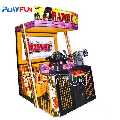 China Coin Operated Arcade 55 Inch LCD Rambo Gun Shooting Simulator Game Machine Rambo Arcade Machine for sale