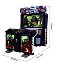 China Indoor Entertainment Coin Operated 55 Inch Razing Storm Shooting Simulator Video Arcade Machine Games for sale