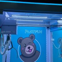 China Playfun New Design  Metals Bear Claw Doll Machine Automatic Doll Claw Crane Machine for Indoor Amusement Park for sale