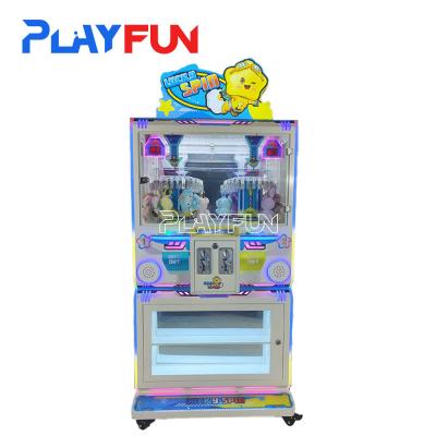 China PlayFun Factory Wholesale Coin Operated Poke 2 Players Win Twin Lucky Clip Keychain Prize Vending Game Machine for sale