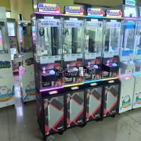 China Playfun Black No Roof Toys World Coin Operated Mini Crane Claw Game Plush Doll Crane Claw Game Machine for Kids for sale