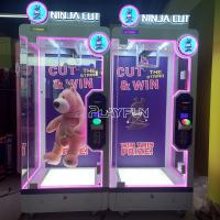 China Playfun Ninja Coin Operated Arcade Cutting Gift Scissor  Machine Cut & 2  Win Prize Machine Cut Arcades Games for sale