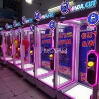 China Playfun Ninja Coin Operated Arcade Cutting Gift Scissor  Machine Cut & 2  Win Prize Machine Cut Arcades Games for sale