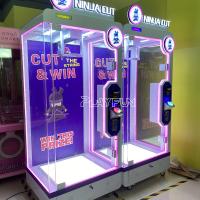 China Playfun Ninja Coin Operated Arcade Cutting Gift Scissor  Machine Cut & 2  Win Prize Machine Cut Arcades Games for sale