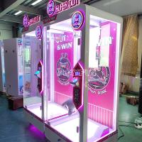 China Wholesale Playfun Pink Cut Machine Coin Operated Scissors Game Gift Machine Prize Arcade Vending Machine for Kids for sale