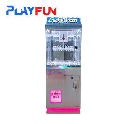 China Wholesale Coin Operated Commercial Single Lucky Wheel Exquisite Gift Mini Clip Claw Clamps Prize Doll Machine Toy for Kids for sale