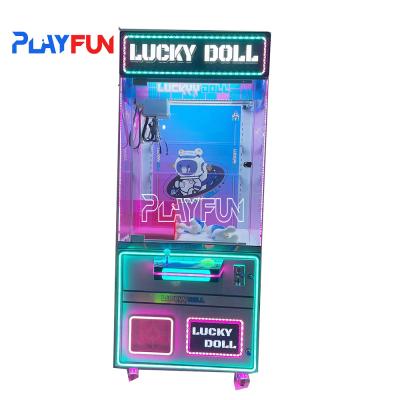 China Playfun Shopping Mall Coin Operated Prize Games Dolls Catcher Crane Claw Game Machine Lucky Doll Claw Machines for sale