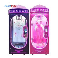 China Playfun Coin Operated Pink Date Machine Cut 2 Win Prize Game Machine Big Stuffed Toys Scissors Game Machine for sale