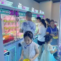 China Playfun Hot Sale Coin-Operated Lucky Star Neon Catcher Metal Cabinet Gift Toys Grabber Crane Claw Arcade Game Machine for sale