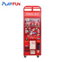 China Top Selling Coin-operated Indoor Kids Toy Plush Wooden Telephone Doll Travel Bus Claw Machine for sale