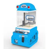 China Super Tank LED Lightful 8 Cm 3 Intch Toy Candy Catcher Grabber Mini Gantry Bartop Claw Crane Arcade Game Machine for sale