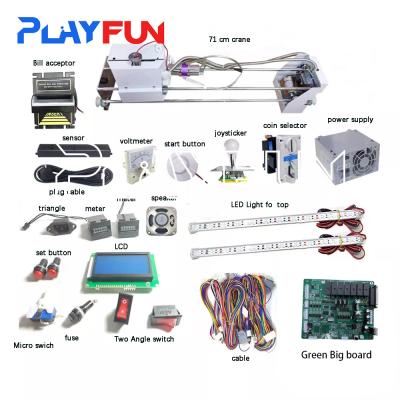 China Brazil Popular Bill Acceptors Big Small Toy Catcher Grabber Crane L Claw Kits Components Prize Vending Arcade Games Machines for sale