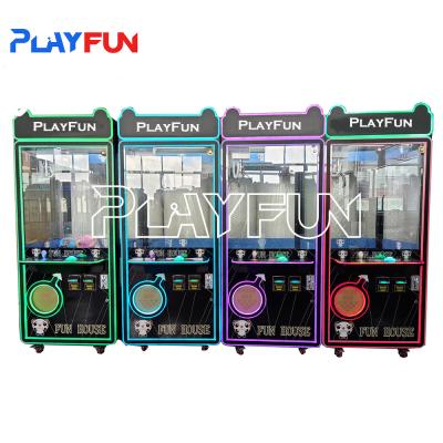 China Hot Brazil Black Prize Machines 710 mm Custom Doll Claw Machine 4 Side Transparent Claw Crane Machine for sale