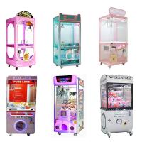 China Customized Win Every Time Vending  Adjustable DIY Football Coin Bill Cheap Stuffed Toy  Doll  Claw Game Machine for sale
