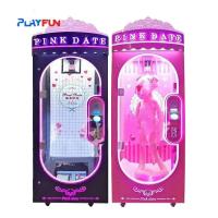 China Playfun Indoor Pink Date Doll Cutting Prize Big Toys Gift Scissors Skill Cut 2 Win Arcade Coin Operated Game Machine for Sale for sale