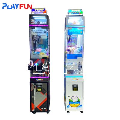 China Playfun Coin Operated Toys Candy World Mini Claw Game Machine with Cash Bill Acceptor accept Customize for sale