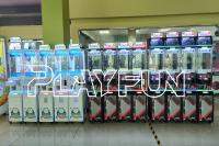 China Playfun Coin Operated Toys Candy World Mini Claw Game Machine with Cash Bill Acceptor accept Customize for sale