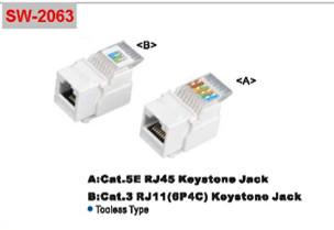 China Cat.5E(Cat.6) RJ45 Keystone Jack for sale