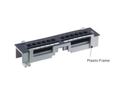 China 10 Inch 12 Ports Patch Panel(With Plastic Frame) for sale
