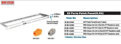 China 24 Ports Patch Panel (0.5U) for sale