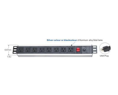 China PDU 19 Inch Power Panel With USA Socket for sale