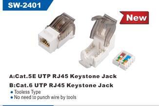China cat5.E UTP  rj45 keystone jack for sale