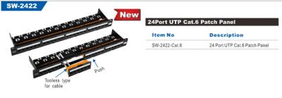 China 24 port UTP cat.6 patch panel for sale