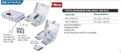 China FTTH outdor for 2pcs 1*8PLC for sale