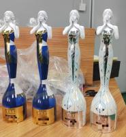 China USA MUSE Design Awards Customized Text and Logo Design Trophy Cup for sale