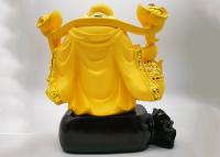 China Poly Resin Custom Trophy Cup , Gold Plated Laughing Buddha Religious Crafts for sale
