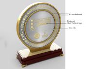 China Die Casting Custom Award Trophies Round Shape For Business Activities for sale