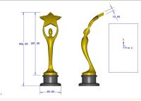 China Custom Trophy Awards Shiny Gold / Bronze / Silver Plated Type Optional for sale