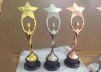 China Custom Trophy Awards Shiny Gold / Bronze / Silver Plated Type Optional for sale