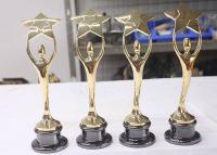 China Custom Trophy Awards Shiny Gold / Bronze / Silver Plated Type Optional for sale