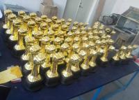 China Handmade Custom Trophy Cup Gold Plated In Boxing Matches Victory Fist Shape for sale